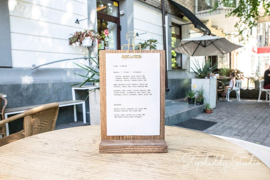 Custom Tabletop Sign Holders: From Acrylic to Wood – Shopdaddy-Studio