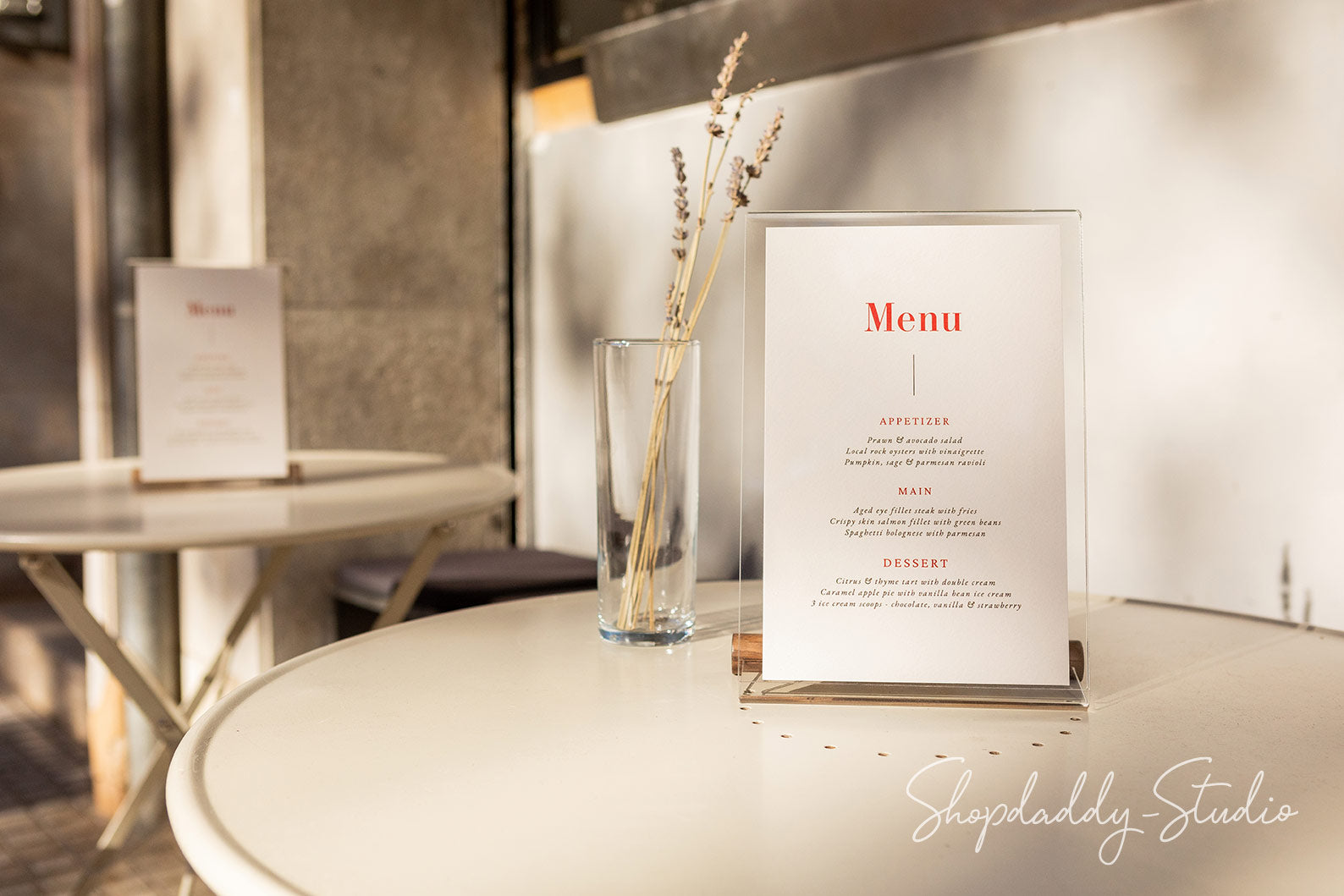 Acrylic Table Menu Holder with Walnut Ashwood Stand – Shopdaddy-Studio