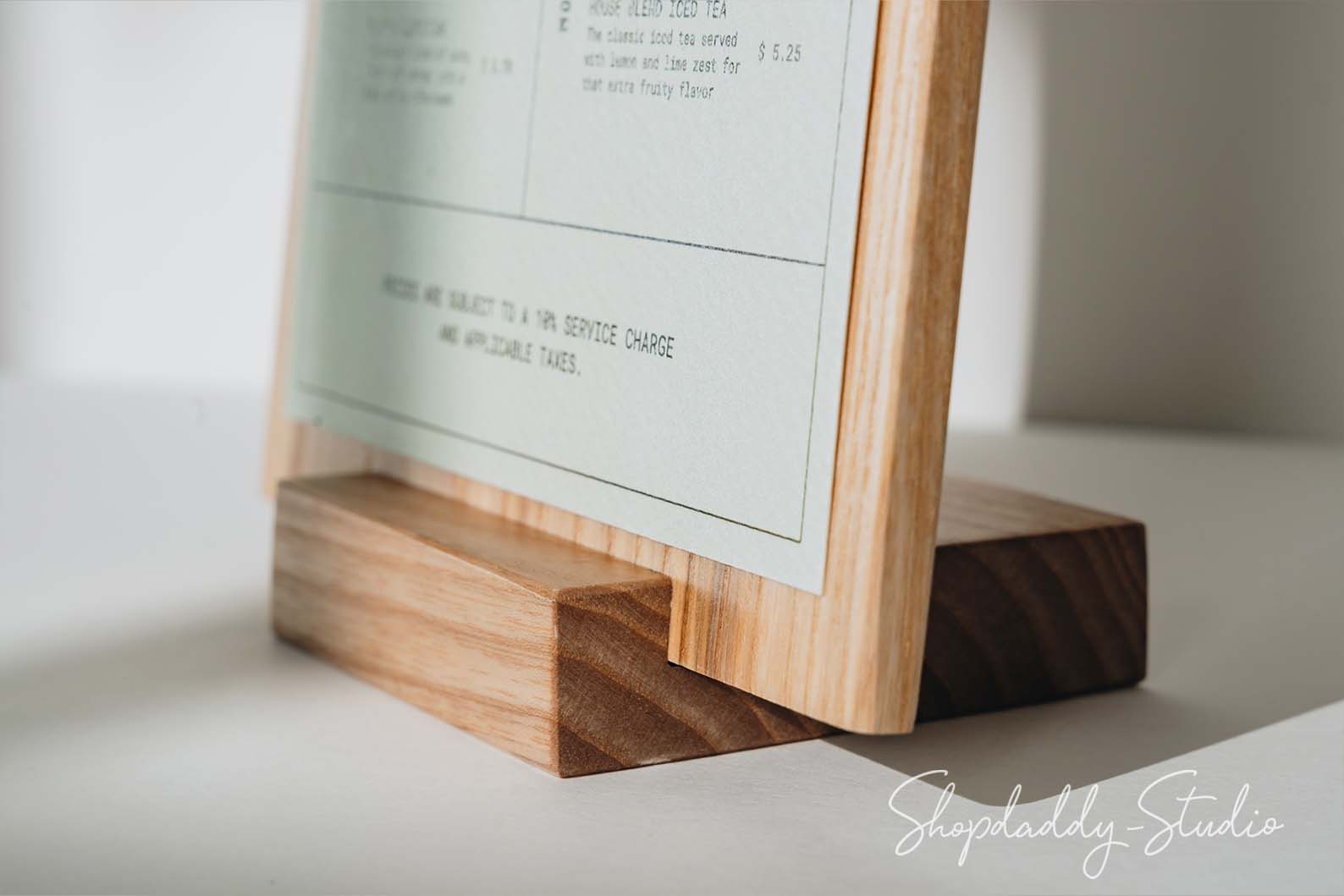 Ashwood Lacquer Angled Table Stand With Golden Clip – Shopdaddy-Studio