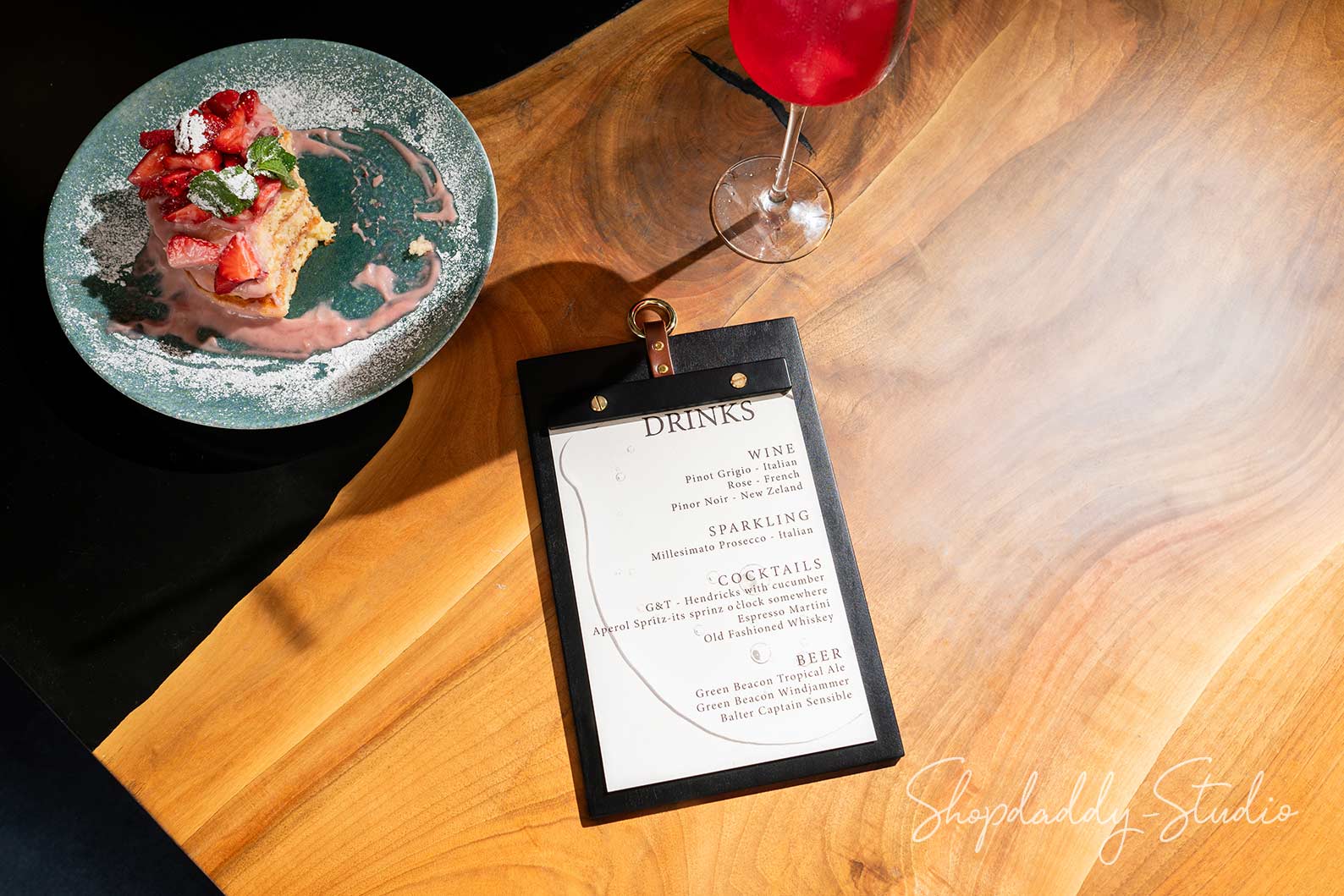 Black Wooden Menu Holder with Metal Ring – Shopdaddy-Studio