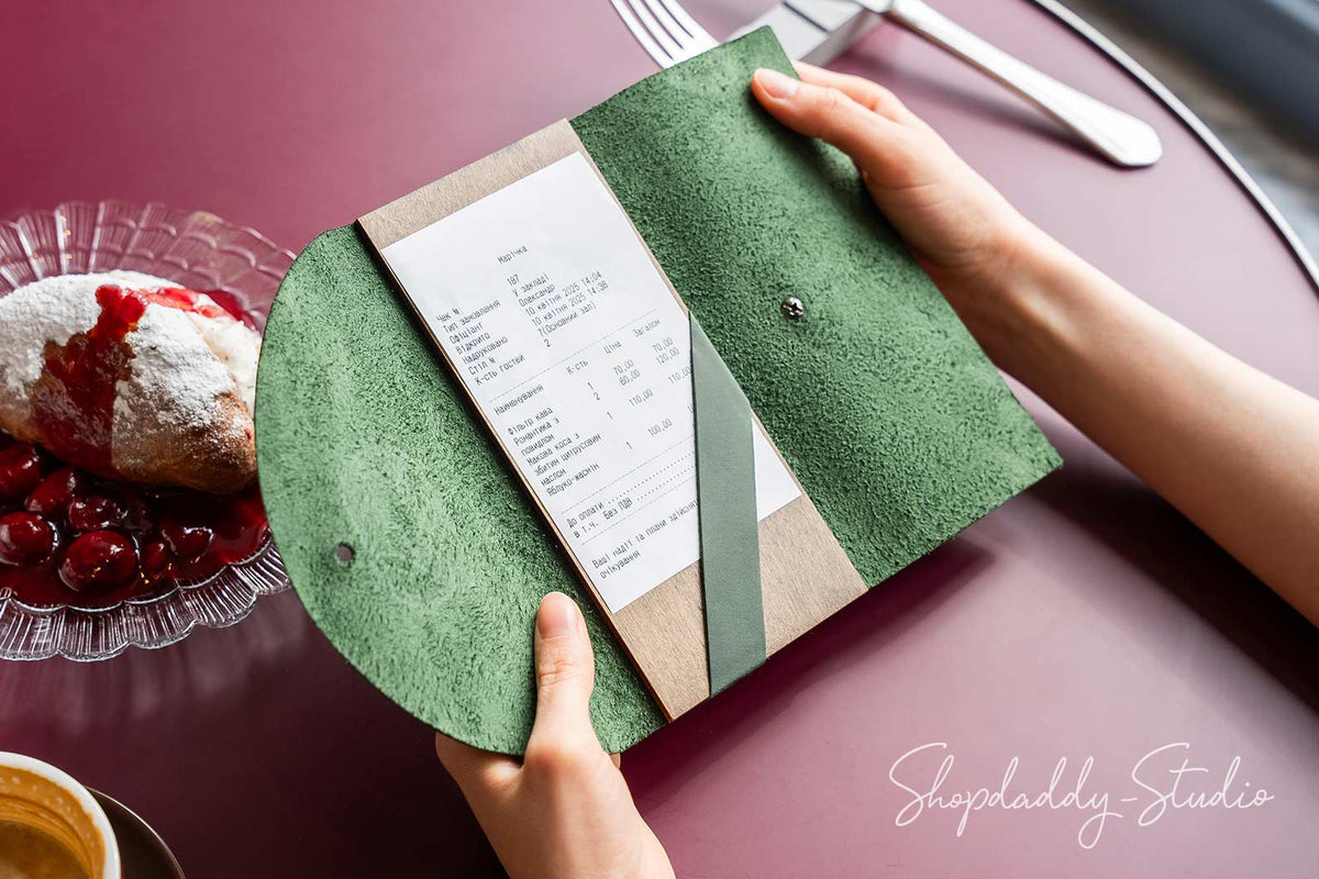 Green Check Presenter with Button Stud – Shopdaddy-Studio