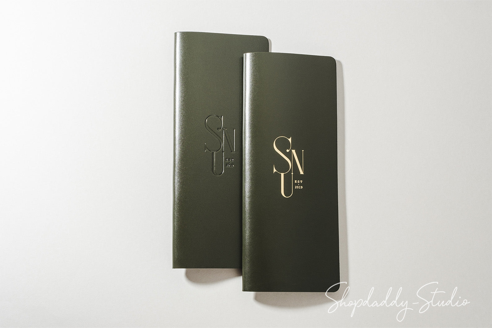 Green Thick Leather Menu Cover with Brass Plank – Shopdaddy-Studio