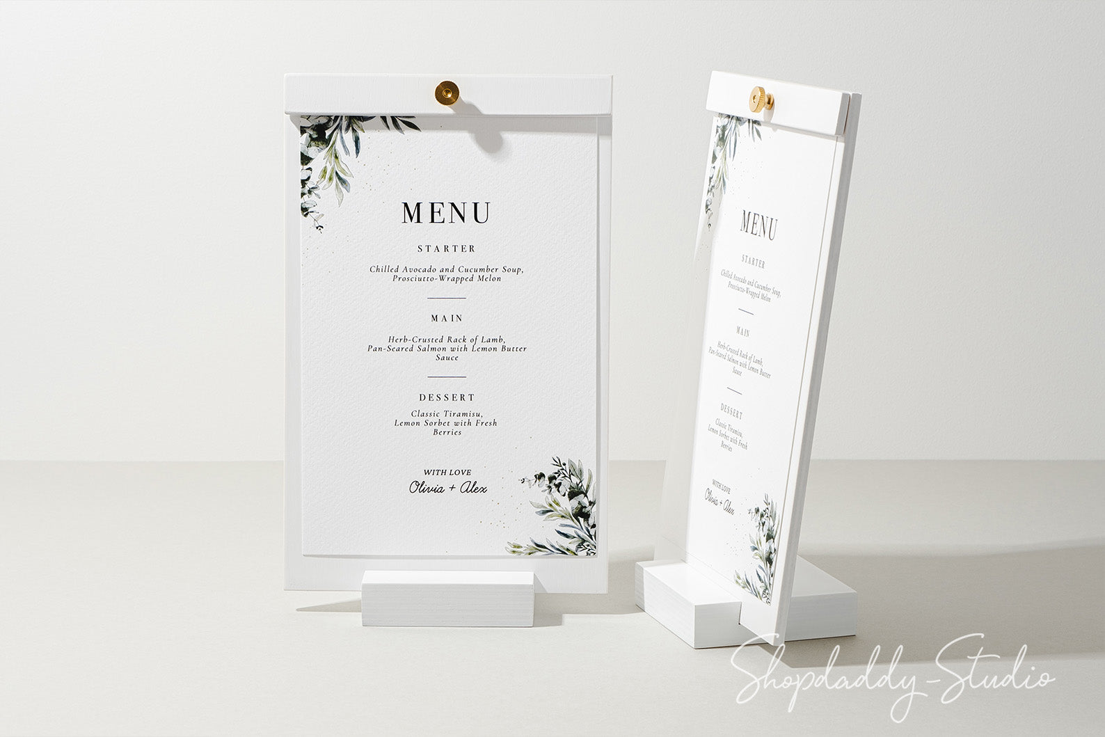 Plywood White Angled Wooden Table Stand With Brass Screw For Wedding ...