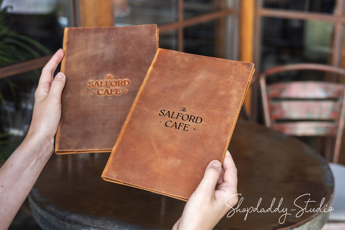 Rusty Double Leather Menu Cover with Corners – Shopdaddy-Studio