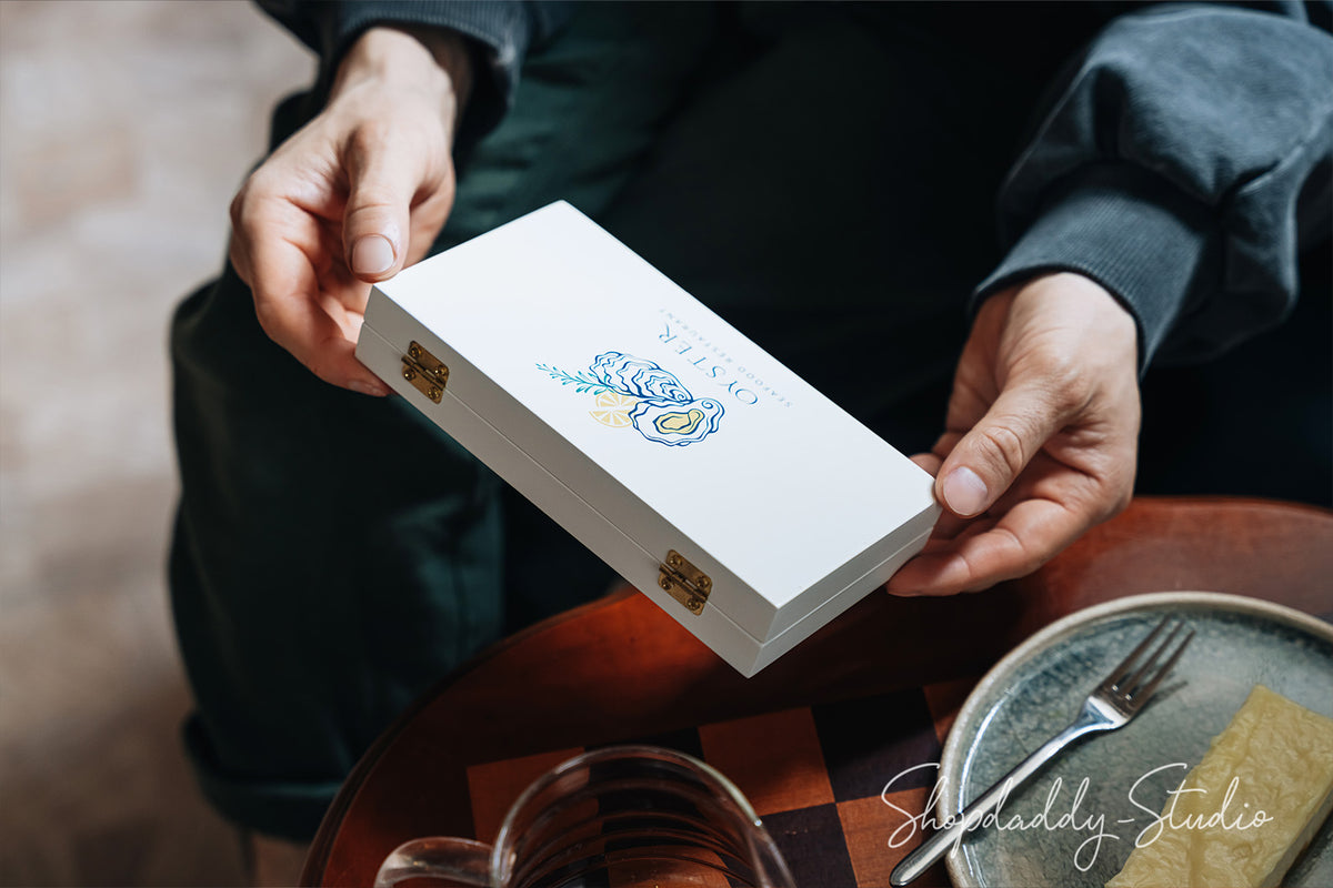 White Wooden Check Presenter Box – Shopdaddy-Studio