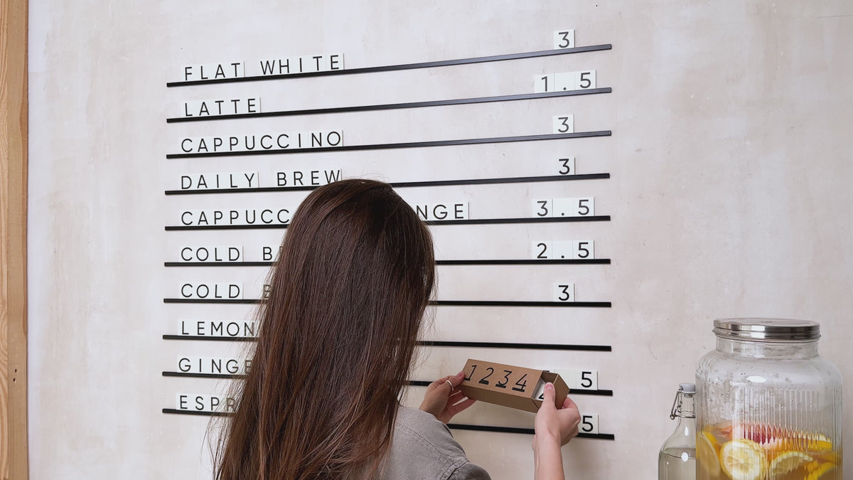 Metal Wall Menu Letter Board with PVC Letters – Shopdaddy-Studio