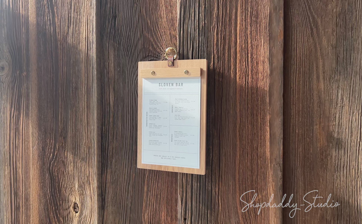 Ashwood Menu Board with Metal Ring – Shopdaddy-Studio