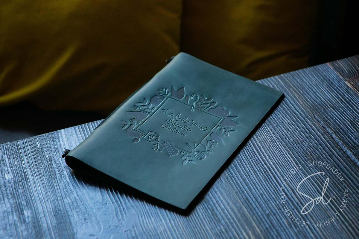 Leather Menu Book with Leather Lace – Shopdaddy-Studio