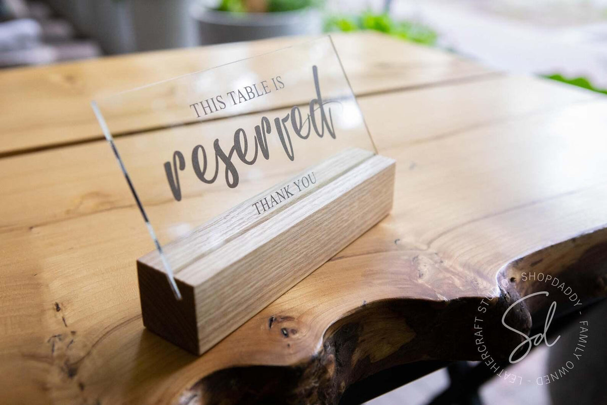 Wedding Table Reserved Sign – Shopdaddy-Studio